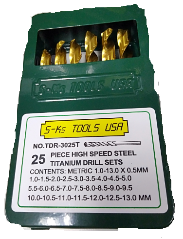 25pcs Titanium Drill Bit Set - STC sk-s tools corp.