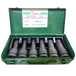 3/4 DR 6PCS IMPACT HEX BIT SOCKET SET - STC sk-s tools corp.
